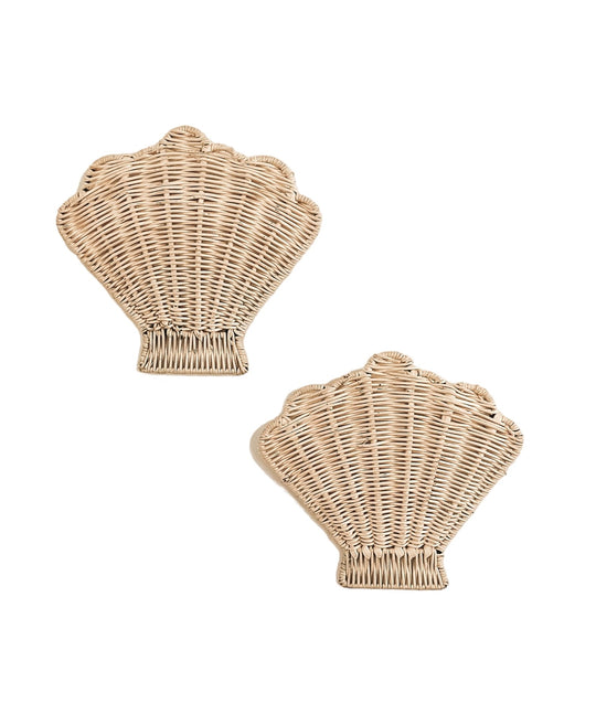 Rattan Shells (Set of 2) | Beach Nursery Decor | Oak and Ayla – Oak & Ayla
